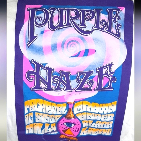 Hanes Beefy-T | Shirts | Vintagepurple Haze Psychedelic Sensimillagrown ...